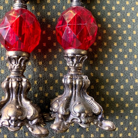 Accents | Vintage Red Ruby Sconce Set | Poshmark